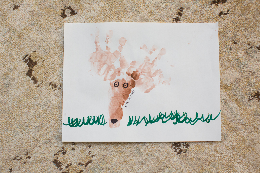 Easy Baby Activity - Deer Handprint Craft