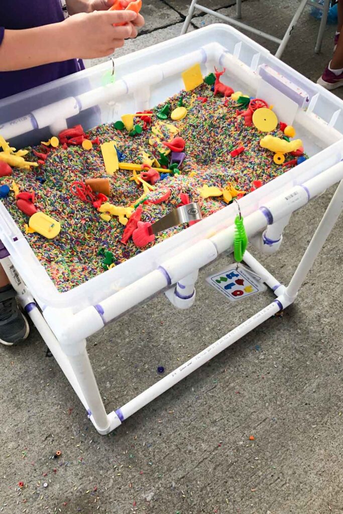 Homemade Sensory Table for Kids Using PVC Pipe