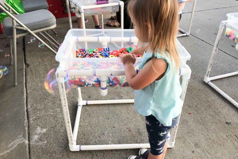 Homemade Sensory Table for Kids Using PVC Pipe