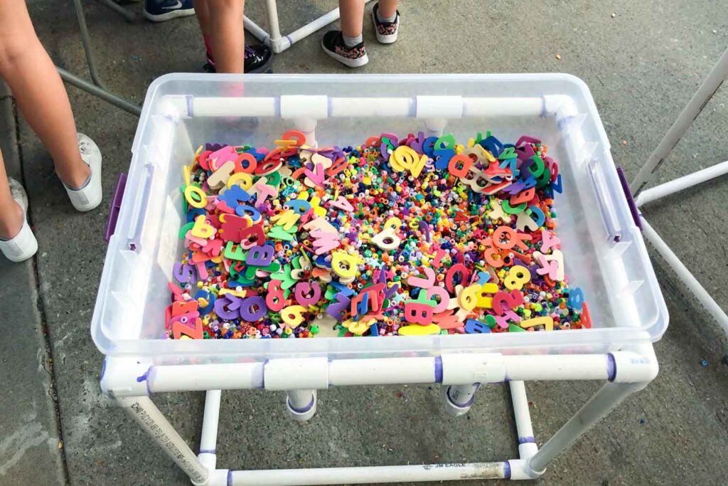 Homemade Sensory Table for Kids Using PVC Pipe