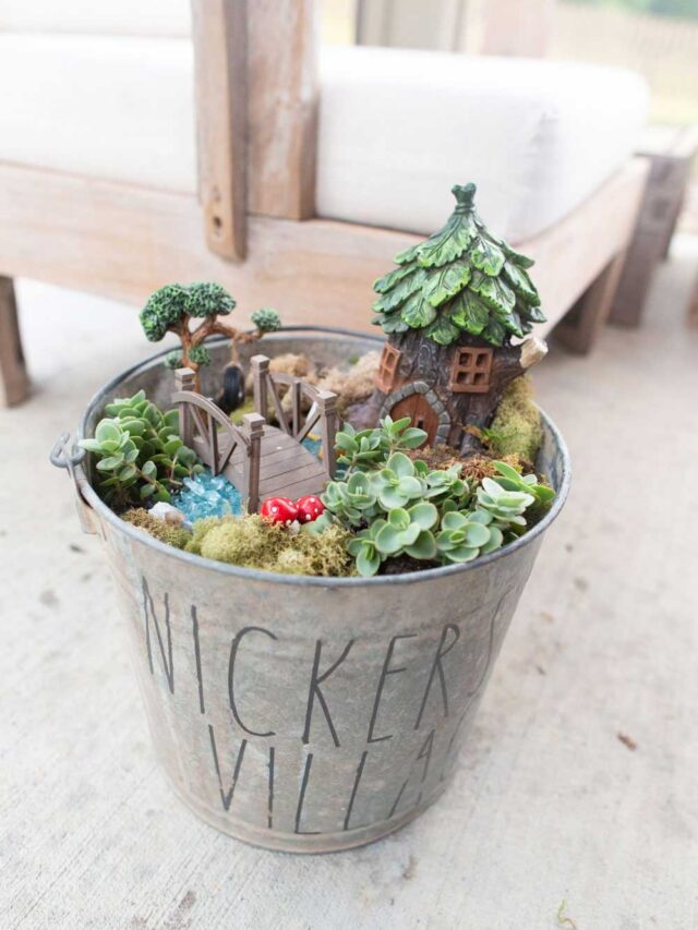 DIY Outdoor Fairy Garden Tutorial - Home DIY, Design, and Organization ...