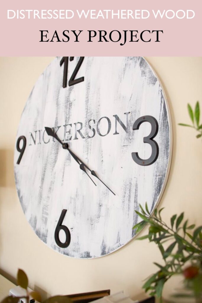 DIY Whitewash Wood Sign - Distressed Weathered Paint without Bleed