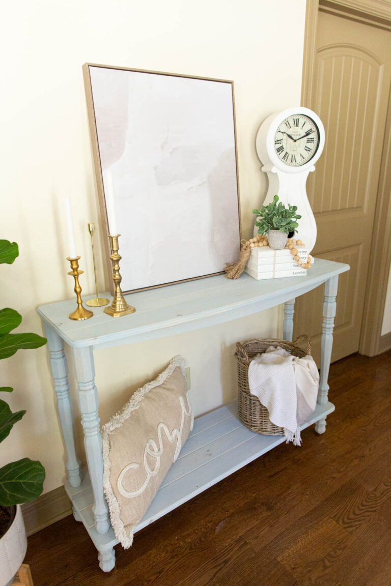 Simple DIY Sofa Table Tips & Tutorial (with No Table Saw Required)