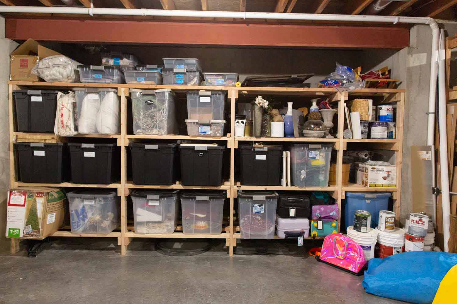 How to Make Basement Storage Shelf - Affordable & Functional