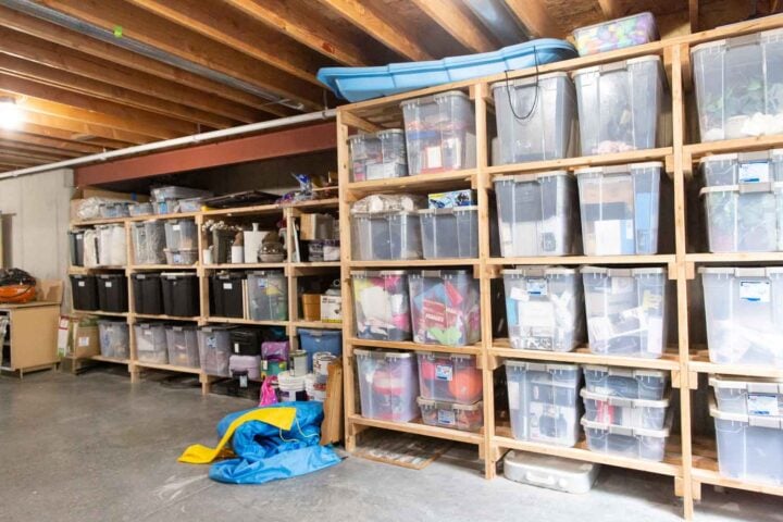 How to Make Basement Storage Shelf - Affordable & Functional