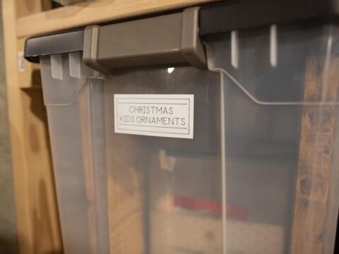 DIY Basement Tote Labeling with Printable (FREE Template)