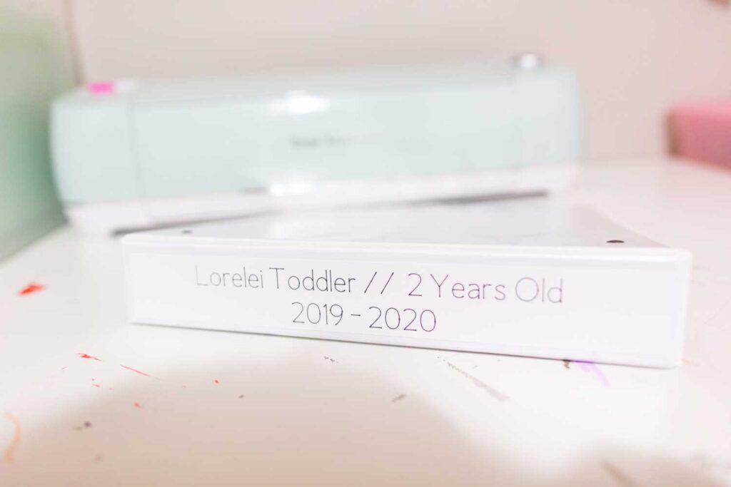 Binder Labels with Cricut