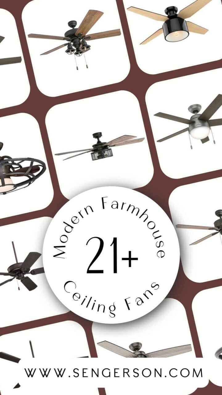 21+ Gorgeous Modern Farmhouse Ceiling Fans (and best places to shop)