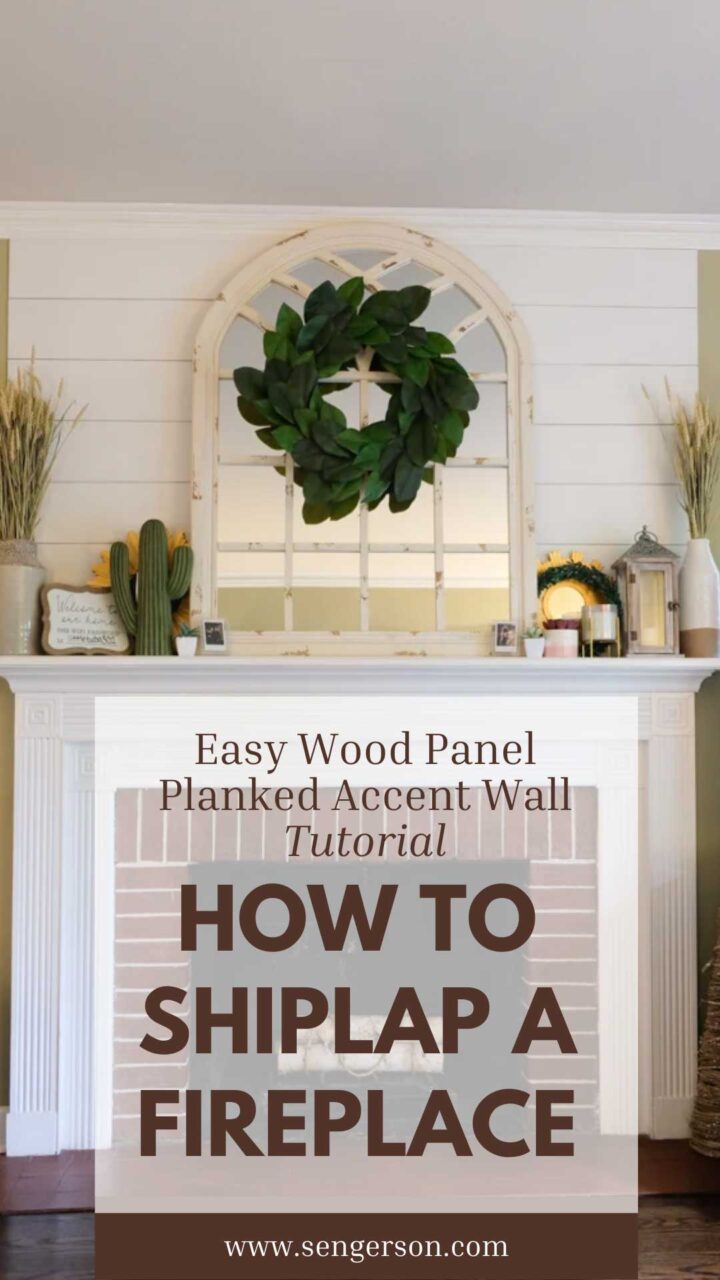 EASY Shiplap Fireplace Tutorial Under $40 (Install a Simple Accent Wall)