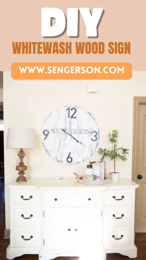 DIY Whitewash Wood Sign - Distressed Weathered Paint without Bleed