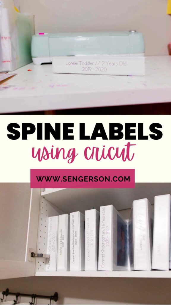 Binder Labels with Cricut