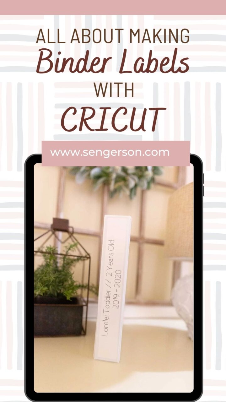 Binder Labels with Cricut