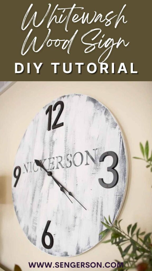 DIY Whitewash Wood Sign - Distressed Weathered Paint without Bleed