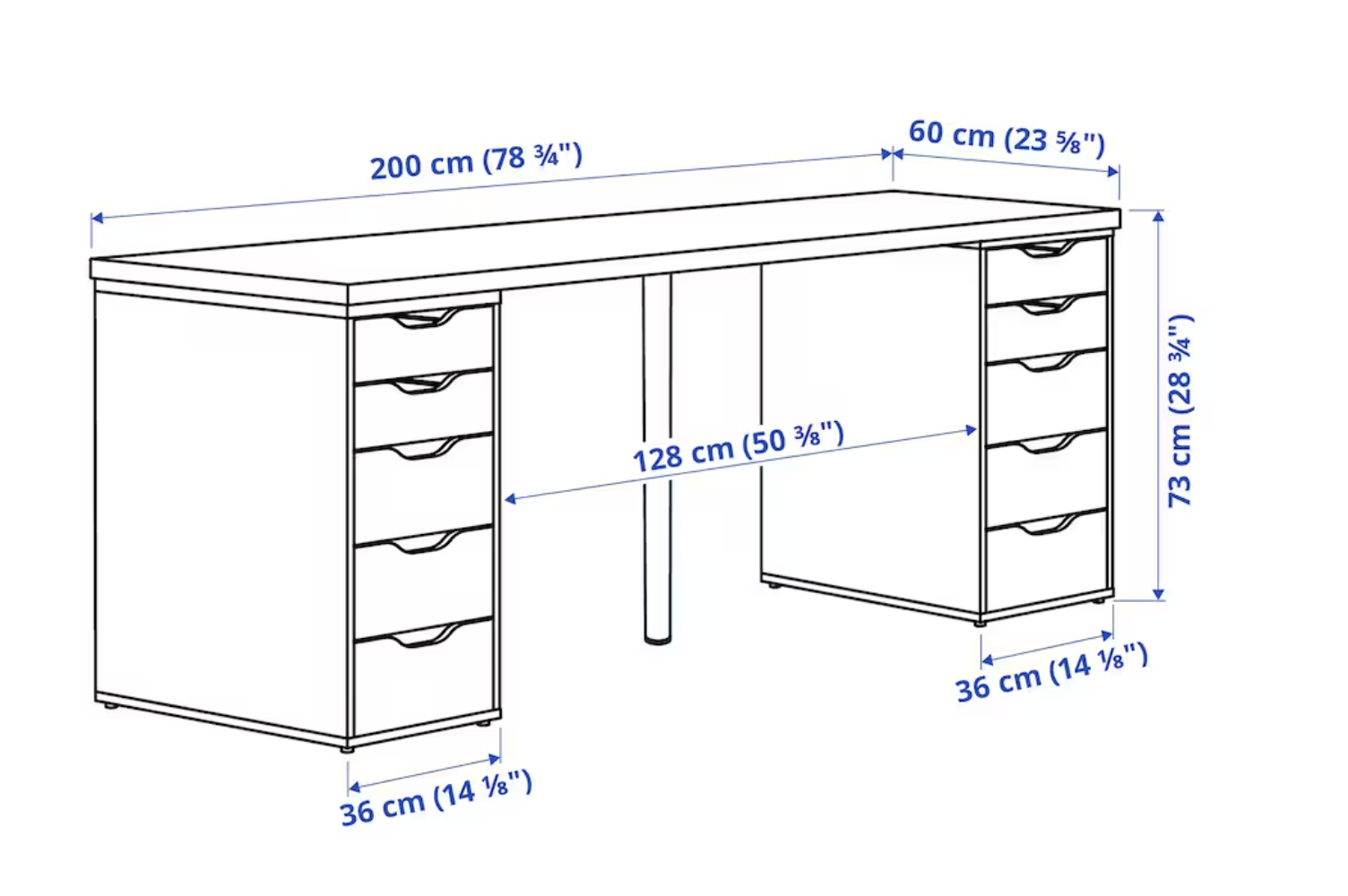 The Best IKEA Alex Desk Hack (with drawers)