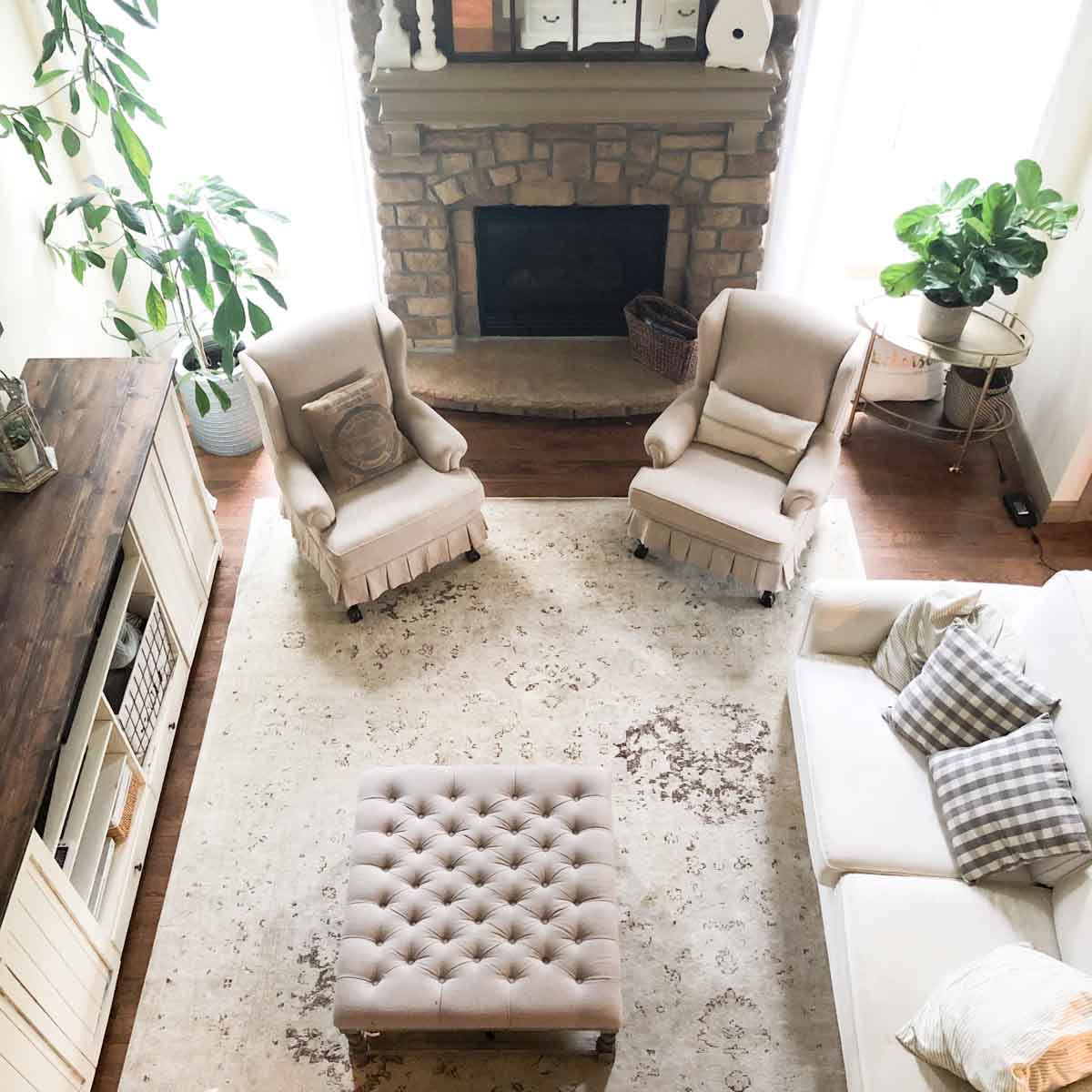 DIY Reupholstered Wingback Chair: Before and After Makeover